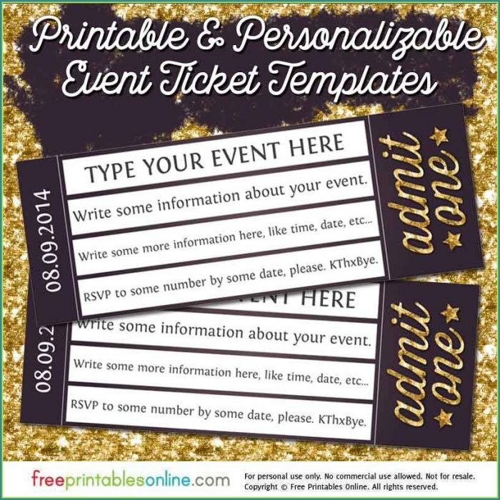 Prom Ticket Template Free Templates 1 Resume Examples
