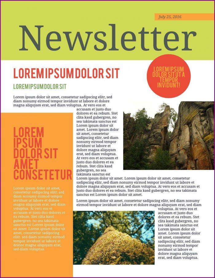 Free Editable Preschool Newsletter Templates Templates 1 Resume Examples